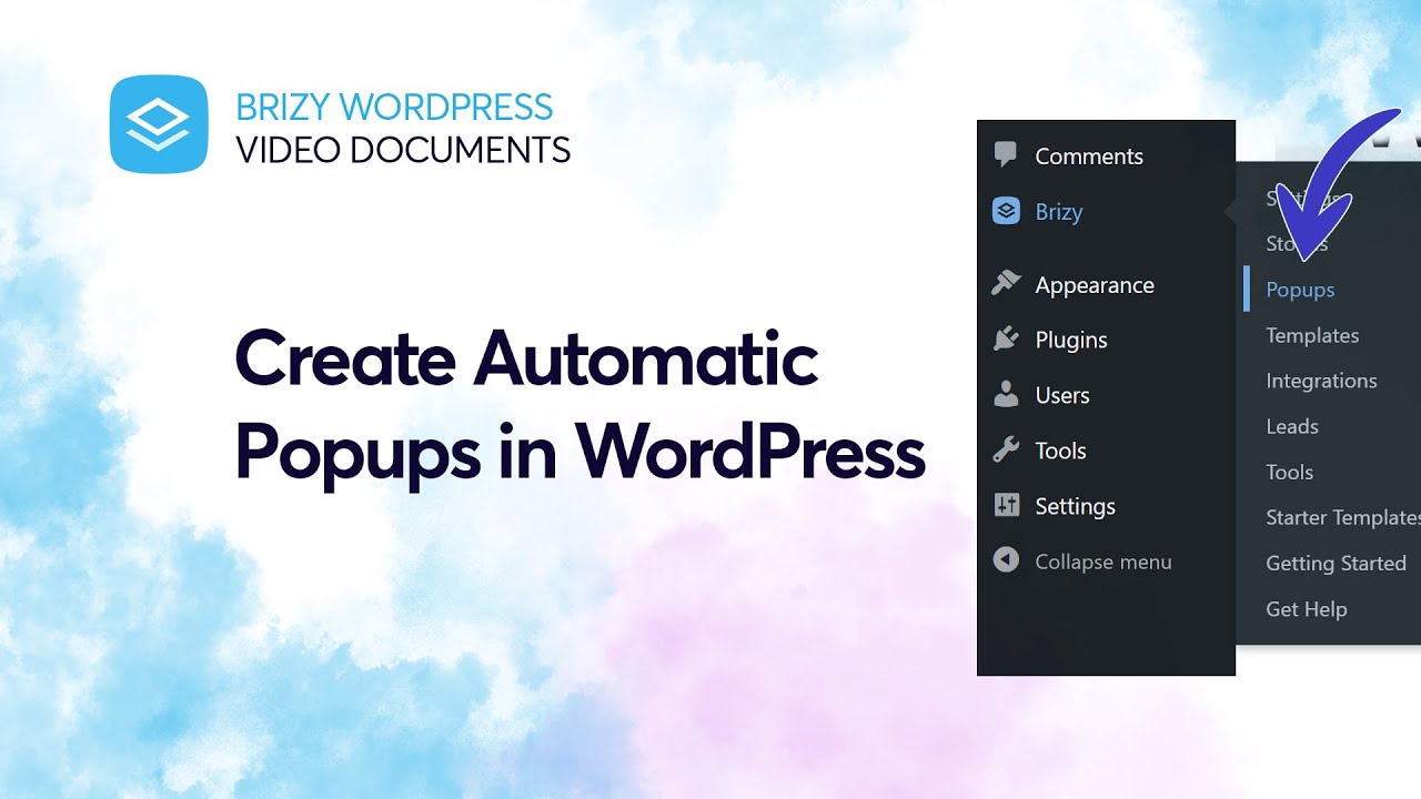 Create your first automatic popup in Brizy WordPress | Brizy Video ...