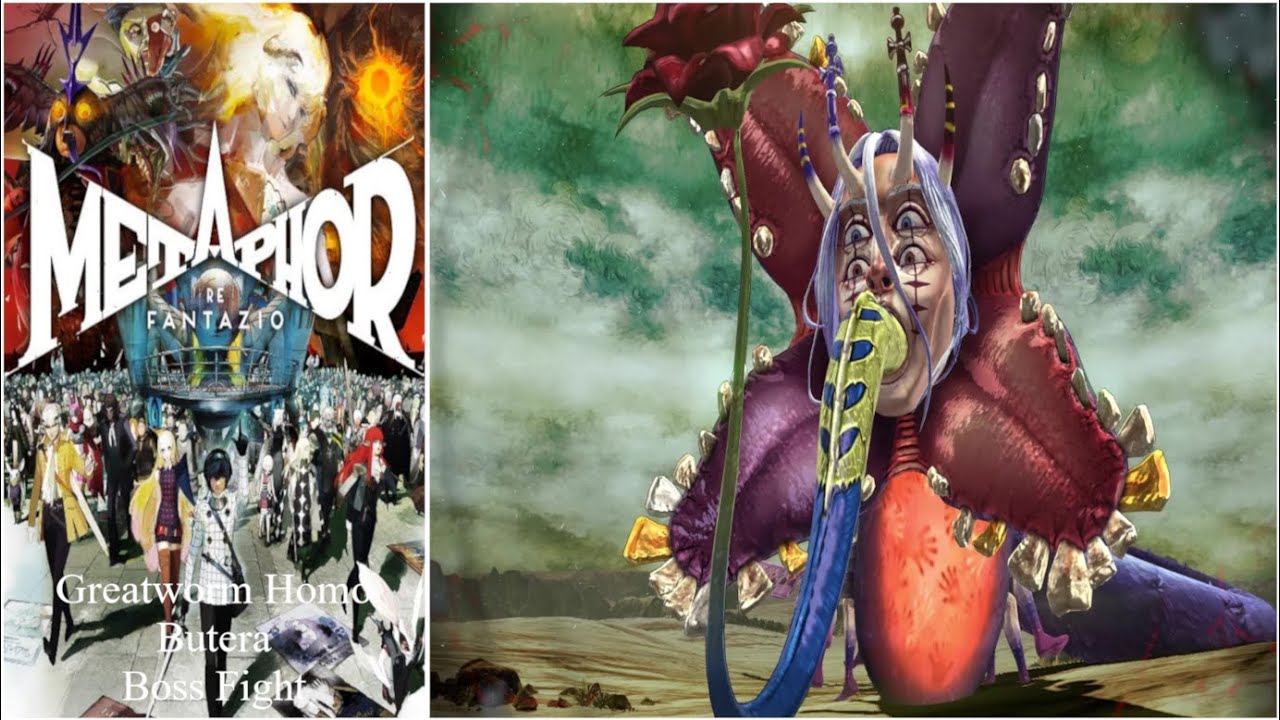 Metaphor Refantazio - Greatworm Homo Butera (First Fight) Boss Fight ...