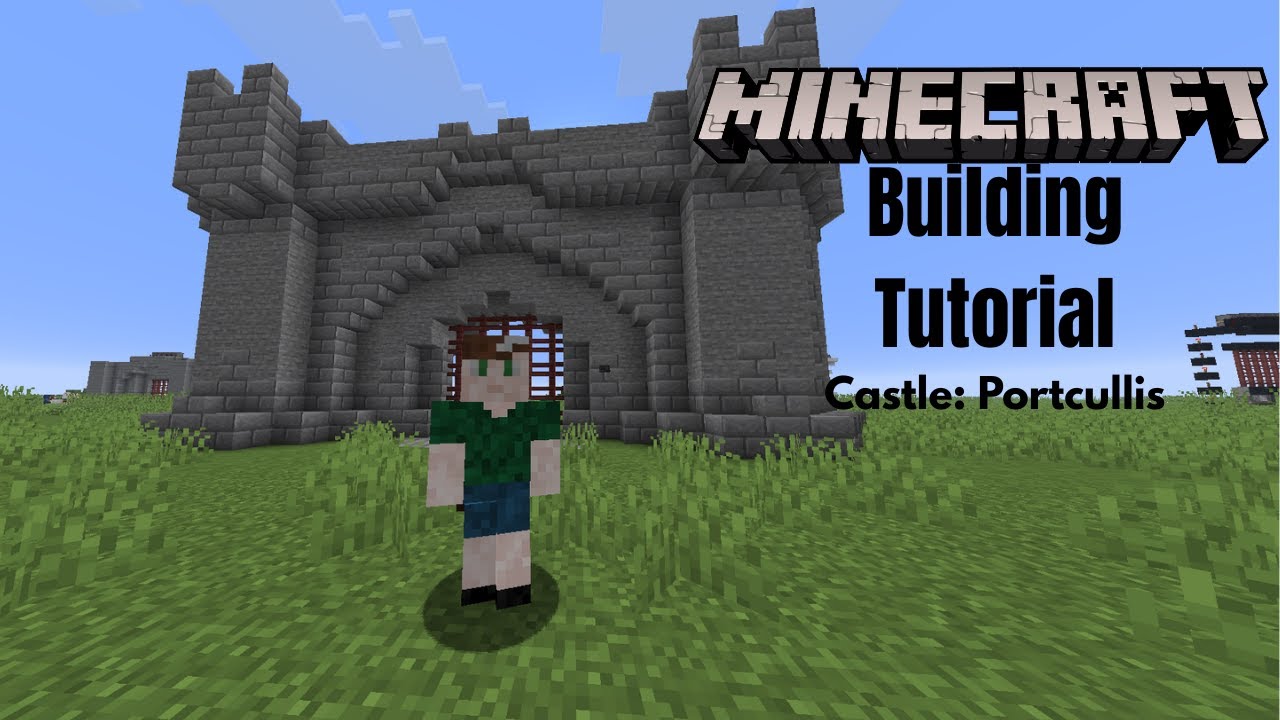 How to Build a Castle Gate in Minecraft - Castle Build Tutorial - YouTube