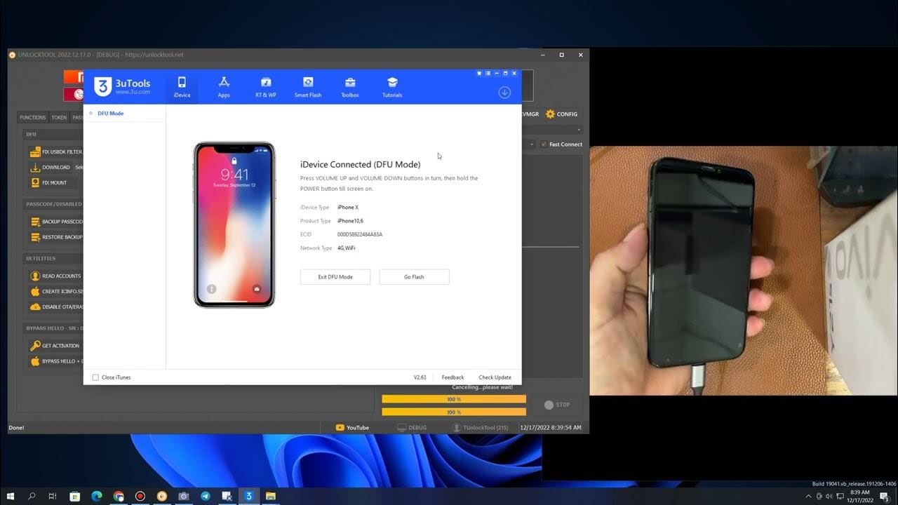 Iphone X IOS 16 x x Fix Backup Restore Passcode, Disable OTA ERASE for Ramdisk UnlockTool 2022 ...