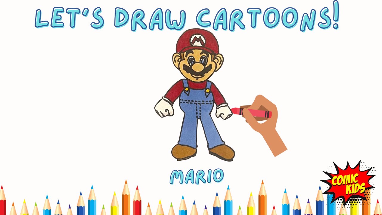 How to Draw Super Mario | Drawing Tutorial for Kids - YouTube