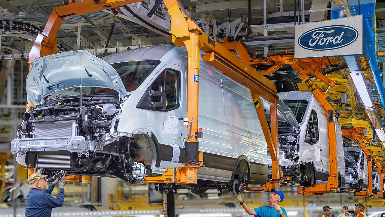 Inside Massive Ford Factory Building Transit Van in the US - Production ...