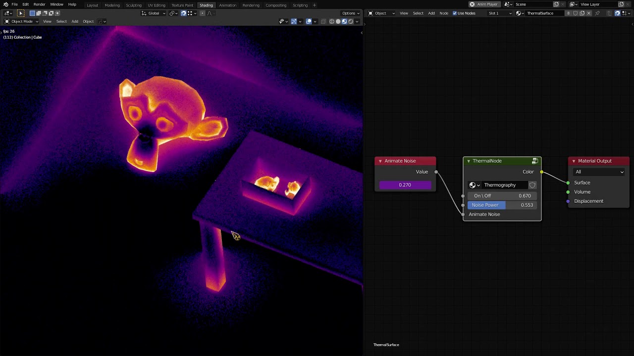 Thermal Imager Blender Smart shader - YouTube