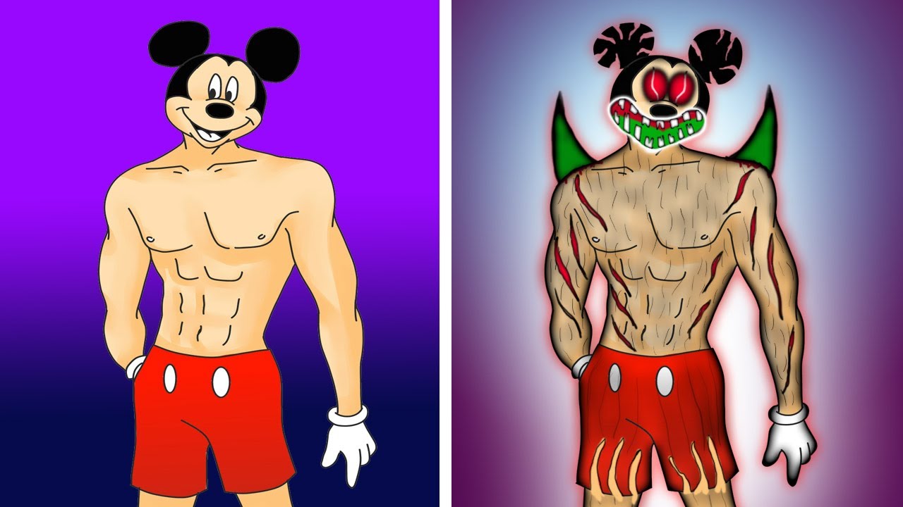 Mickey Mouse Clubhouse Muscular As Horror Version | SpeedEdit Art - YouTube