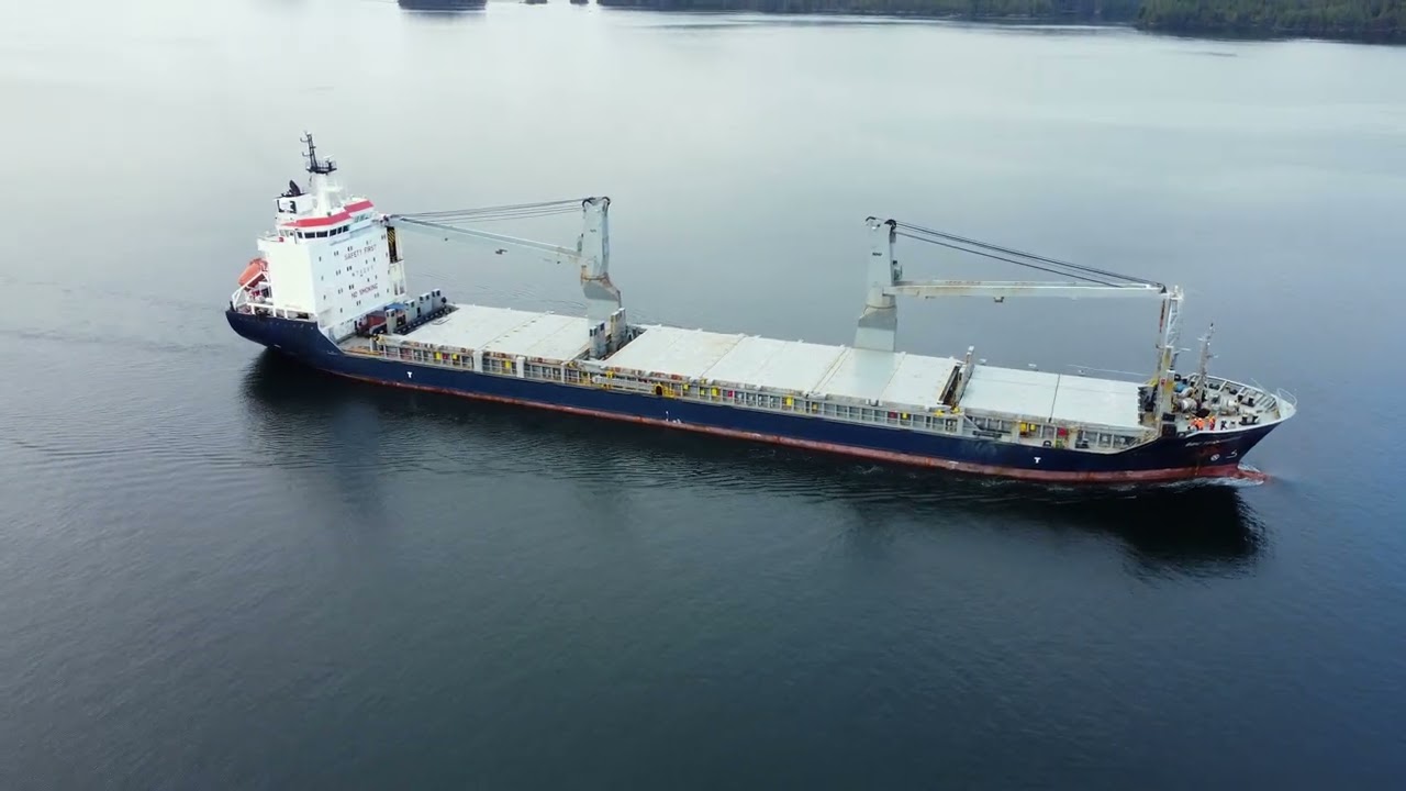 Heavy lift vessel BBC Tennessee arriving in Prince Rupert - DJI Mini 2 ...