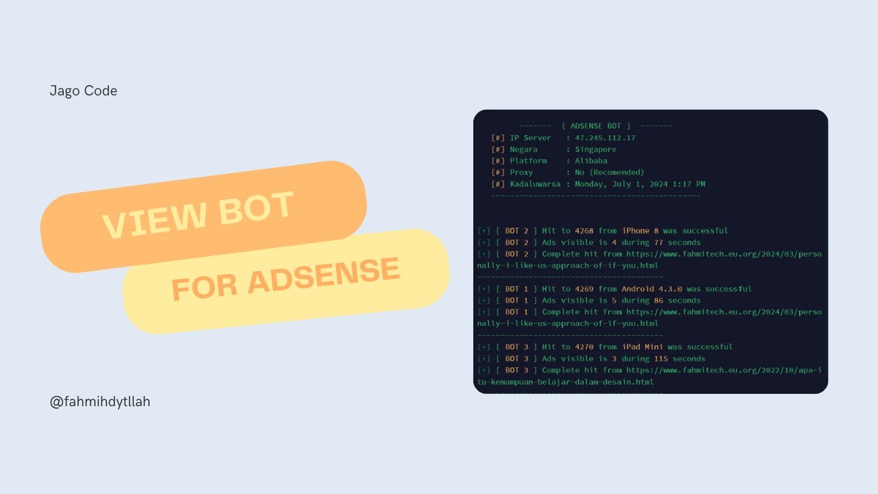 [Jago Bot] Alat untuk meningkatkan penghasilan Adsense - YouTube
