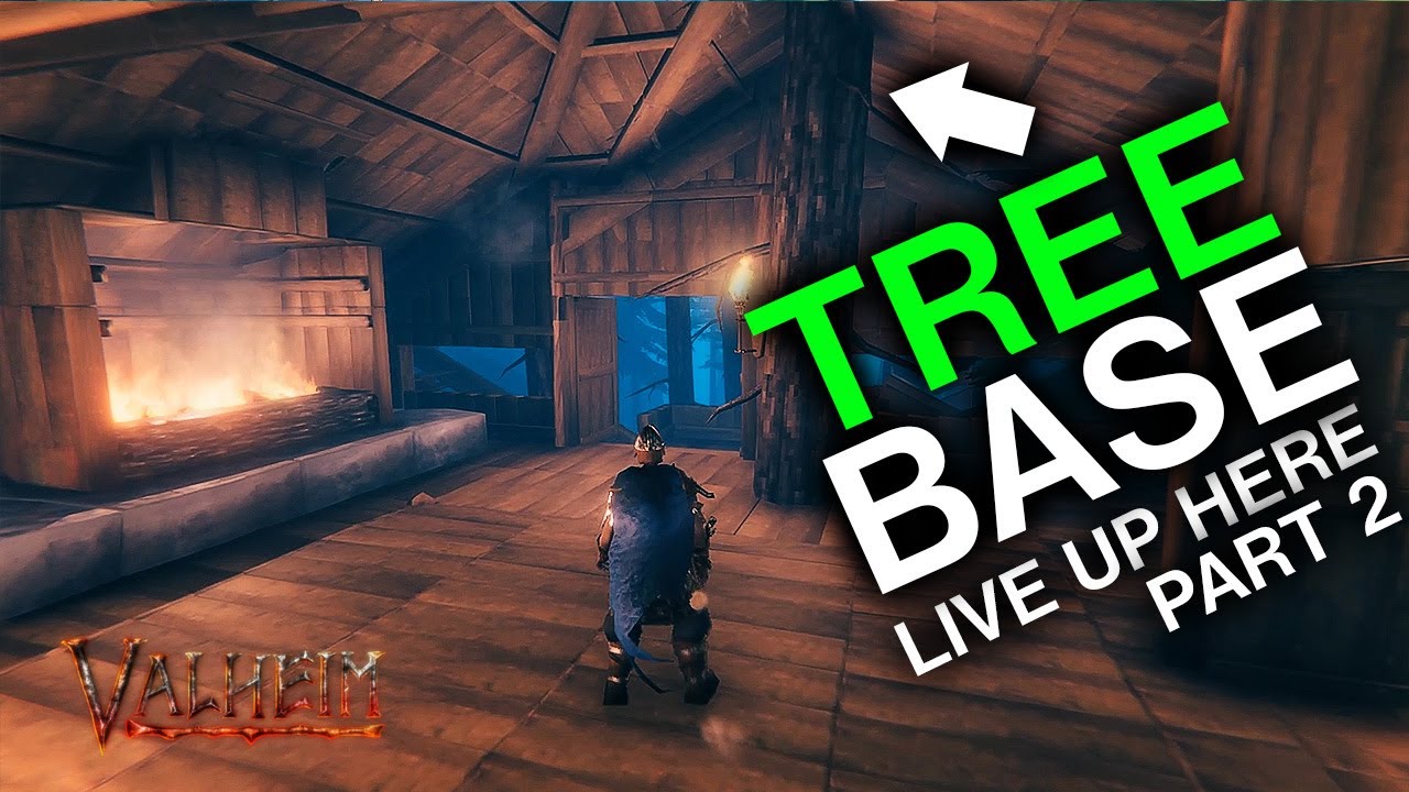 Valheim How to build a tree house Part 2 - Base Building - YouTube