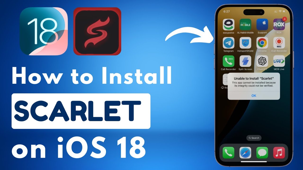 Unable to Install Scarlet on iPhone: iOS 18 Scarlet Download - YouTube