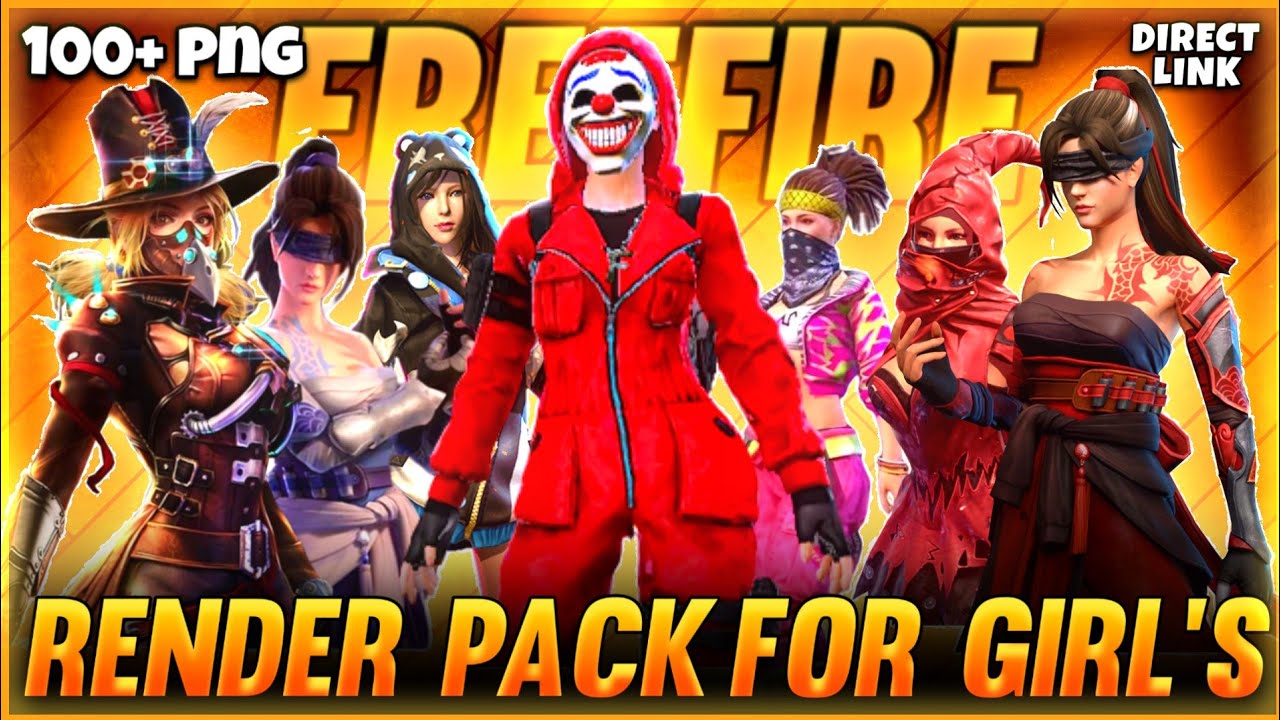 FREE FIRE GIRL RENDER PACK || 2022 😉|| GOOGLE DRIVE LINK - YouTube