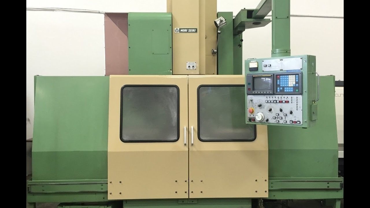MORI SEIKI MV55/50 VERTICAL MACHINING CENTER 4 AXIS VMC - YouTube