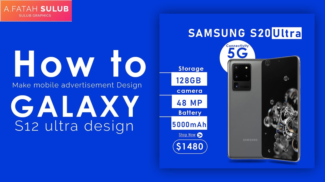How to make mobile advertisement design | s21 design tutorial - YouTube