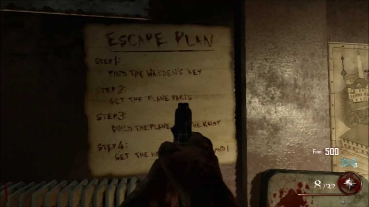 Black Ops 2 Mob of the Dead (PS3): How to Get Wardens Key - YouTube