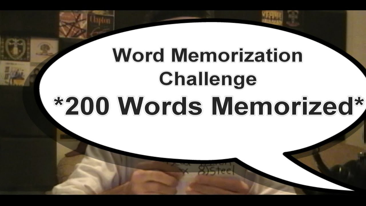 *Memorizing 200 Words* - Word Memory Challenge - Power of the Brain ...