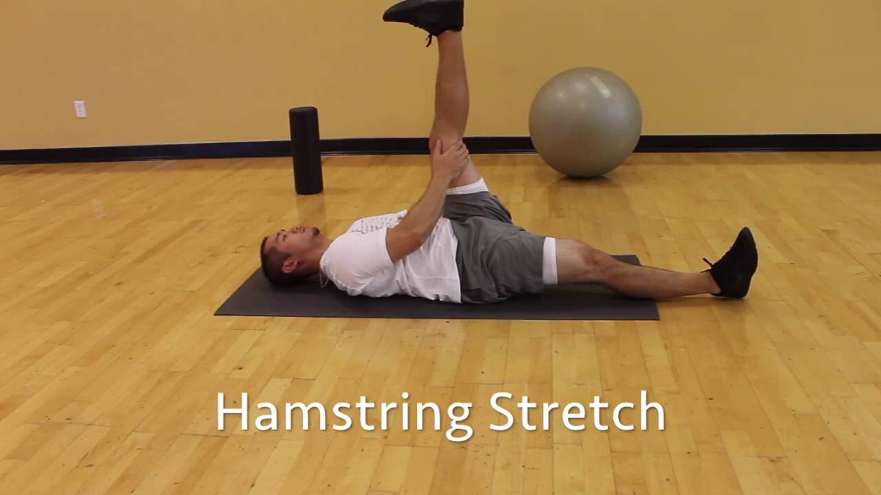 Hamstring Stretch Prone - YouTube
