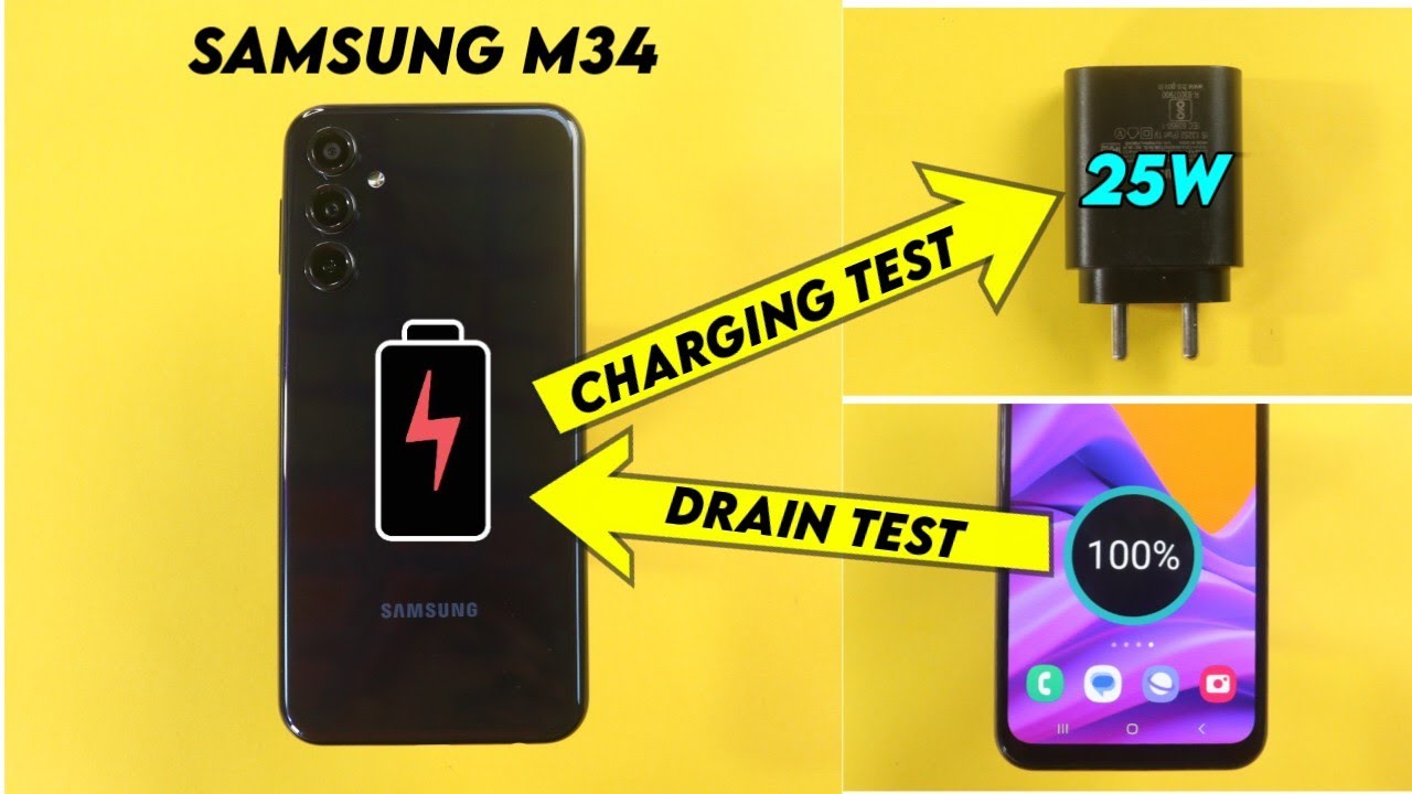 Samsung Galaxy M34 5G Battery Drain Test 100% to 0% || Samsung M34 ...
