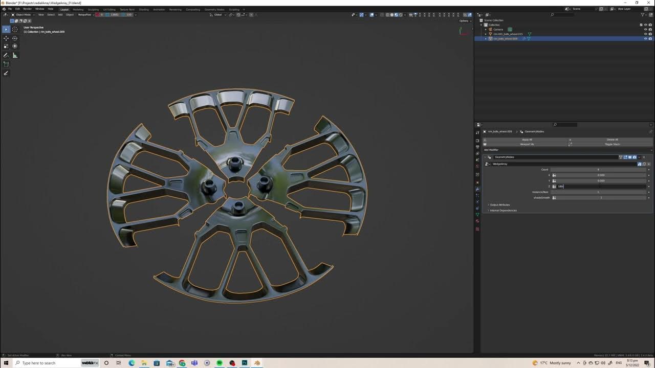 Blender - Simple Radial Array Geometry Node - YouTube