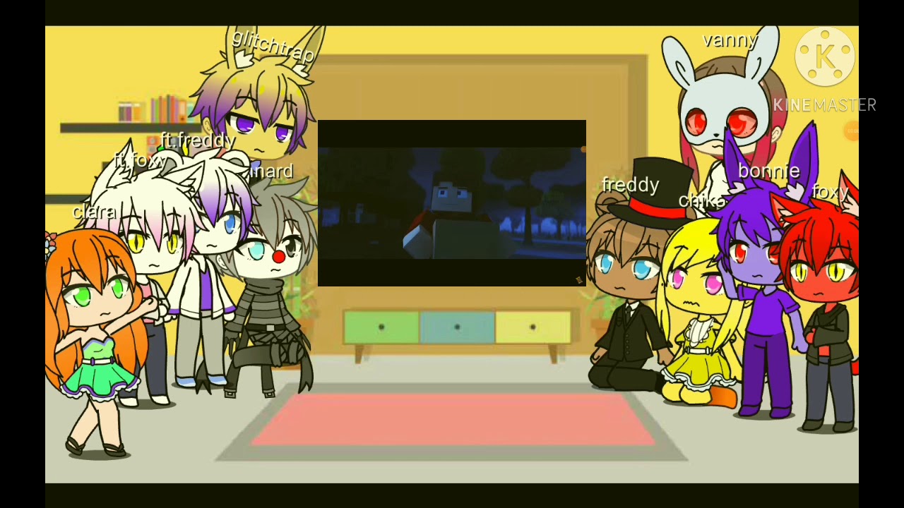 gacha club fnaf react to break the cycle - YouTube