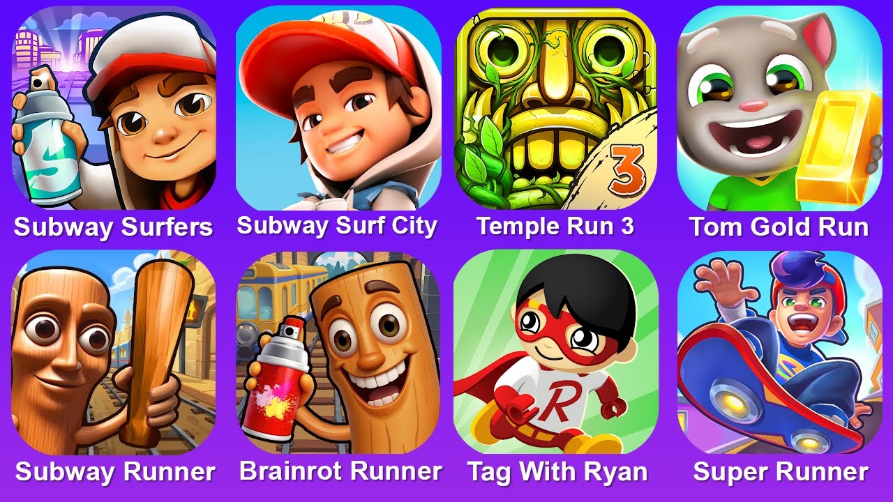 Subway Surf,Subway Surf City,Temple Run 3,Tom Gold Run,Subway Runner ...