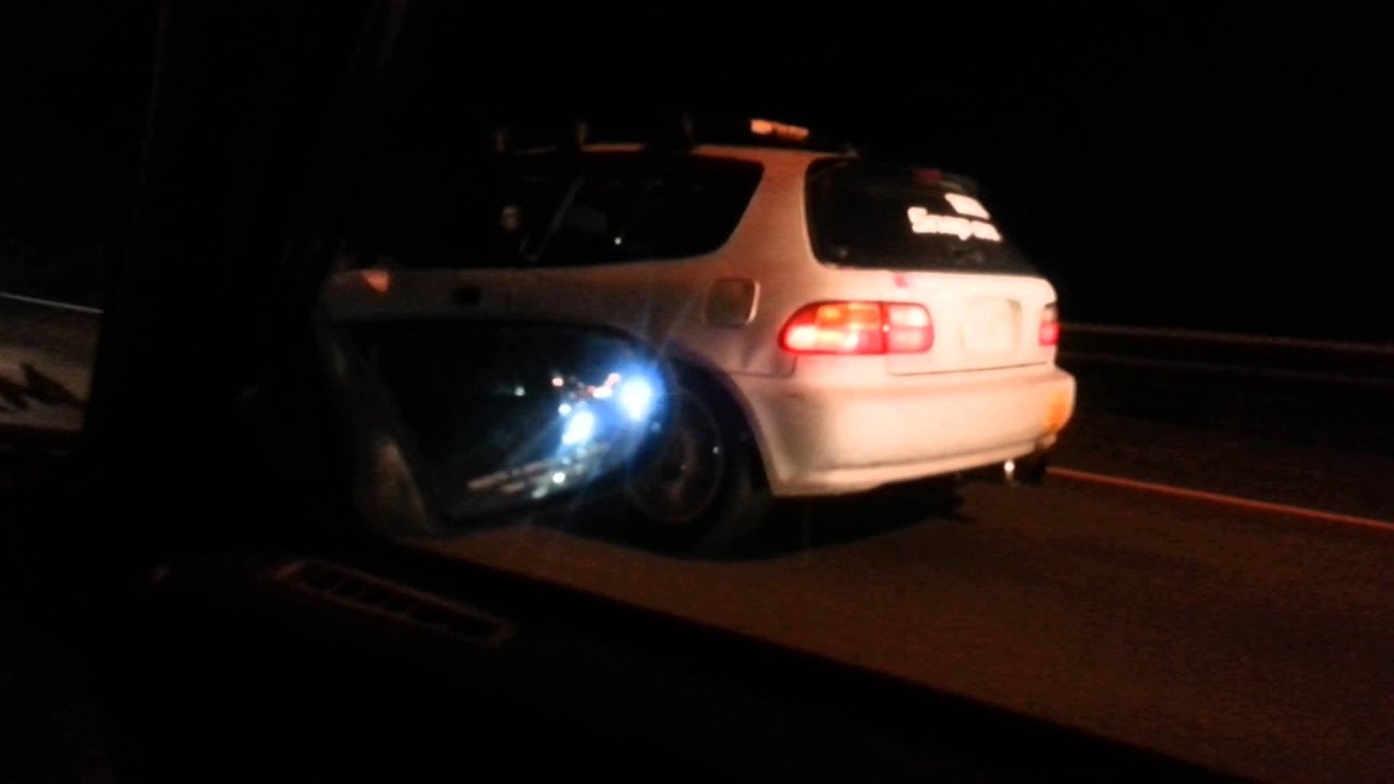 B16a turbo EF hatch 222hp vs ls vtec eg hatch202hp - YouTube