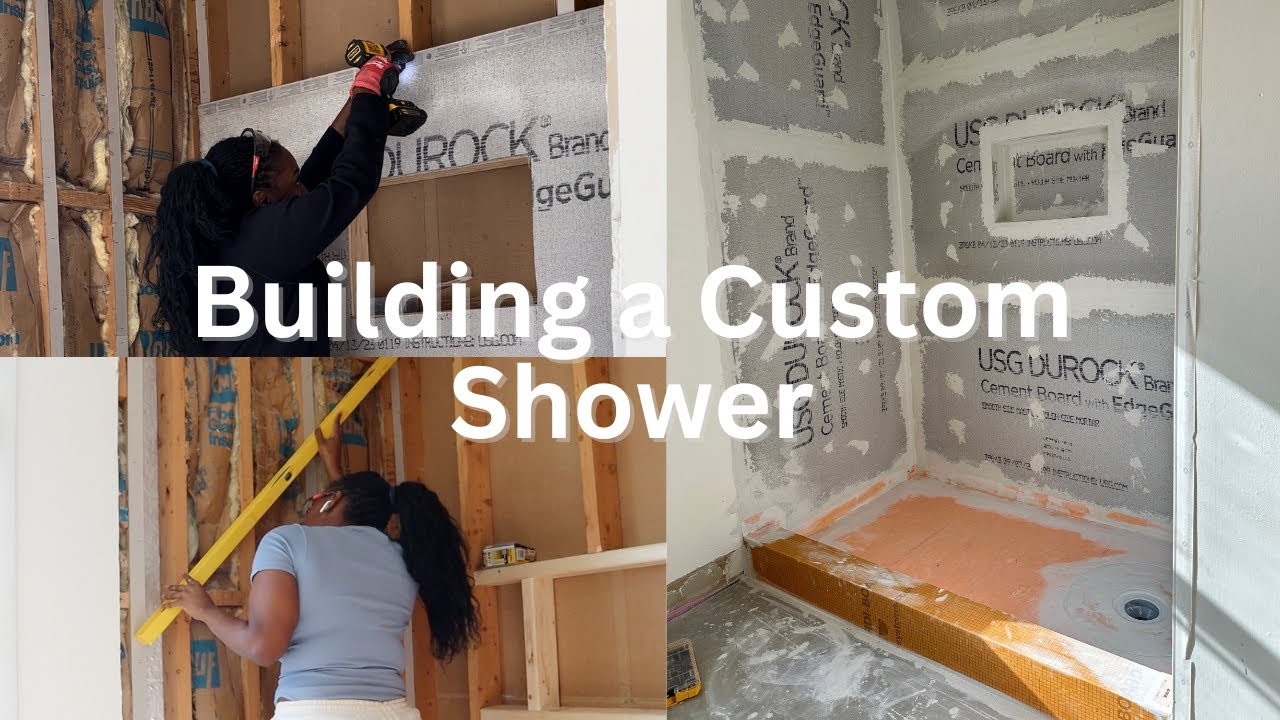DIY Bathroom Renovation| Building a Walk-in Shower, Custom Niche, and ...