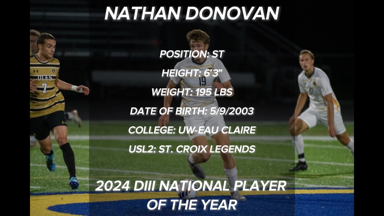 Nathan Donovan 2024 DIII National Player of the Year Highlights - YouTube