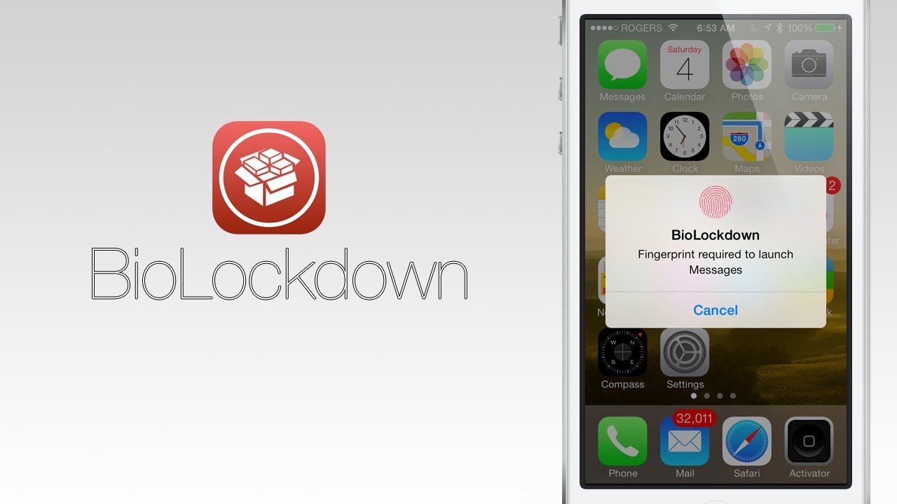 BioLockdown | iOS 7 Cydia tweak | iPhone 5S | BestTweaks - YouTube