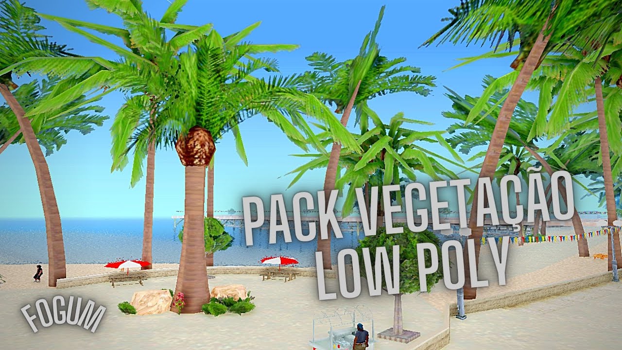 GTA SAN/SAMP NOVA VEGETAÇÃO/ARVORES LOW POLY!!!!(PC FRACO) - YouTube