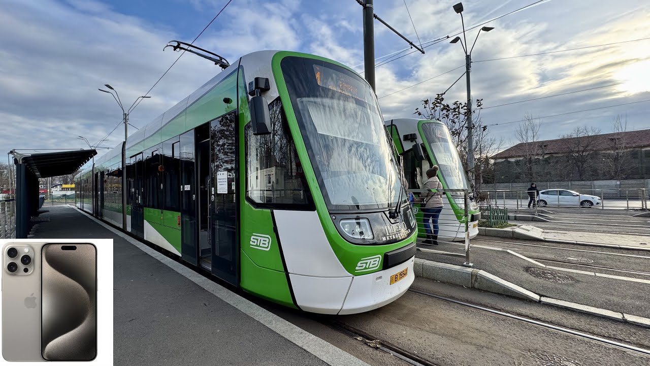 [4K 60fps HDR]Bucharest STB-Astra Imperio Metropolitan Trams running ...