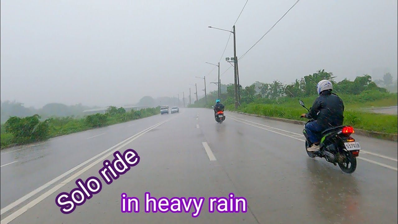 SOLO RIDE IN HEAVY RAIN / Motorcycle riding - YouTube