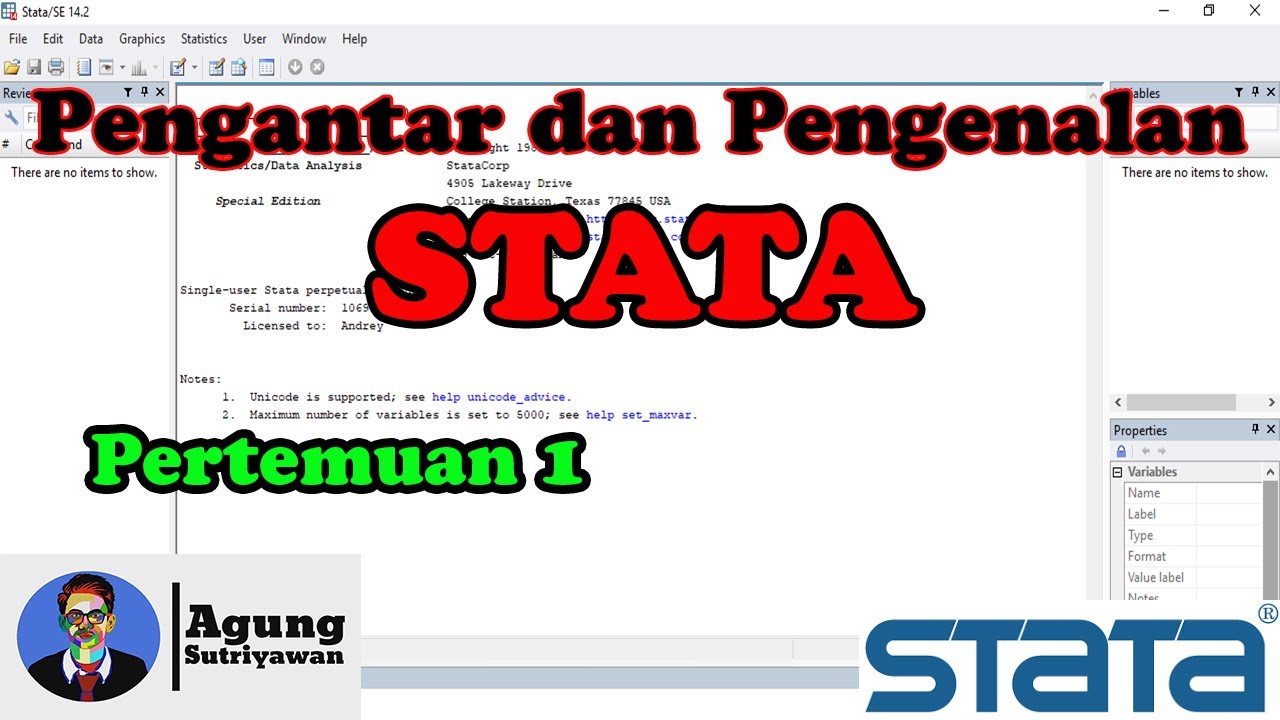Pengantar dan Pengenalan STATA - YouTube