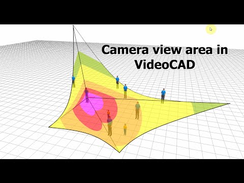 CCTV design in VideoCAD. Camera view area - YouTube