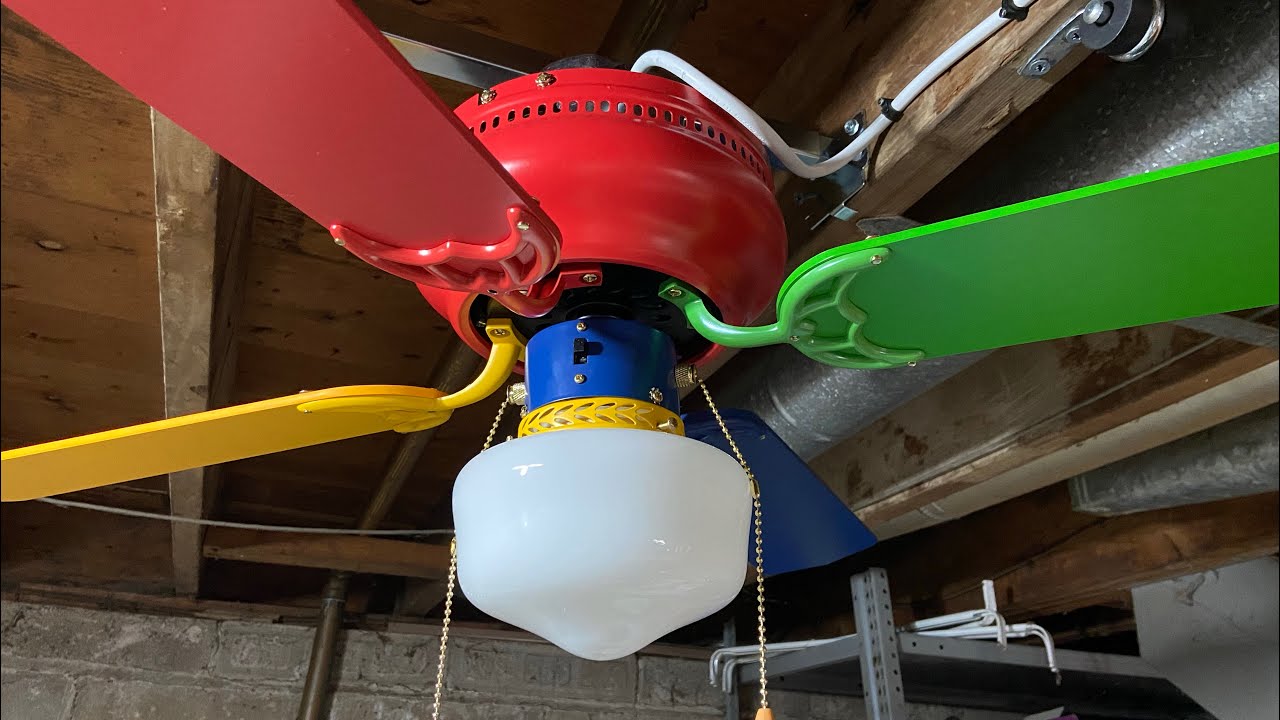 Mainstays 42” Rainbow Hugger Ceiling Fan (2002) - YouTube