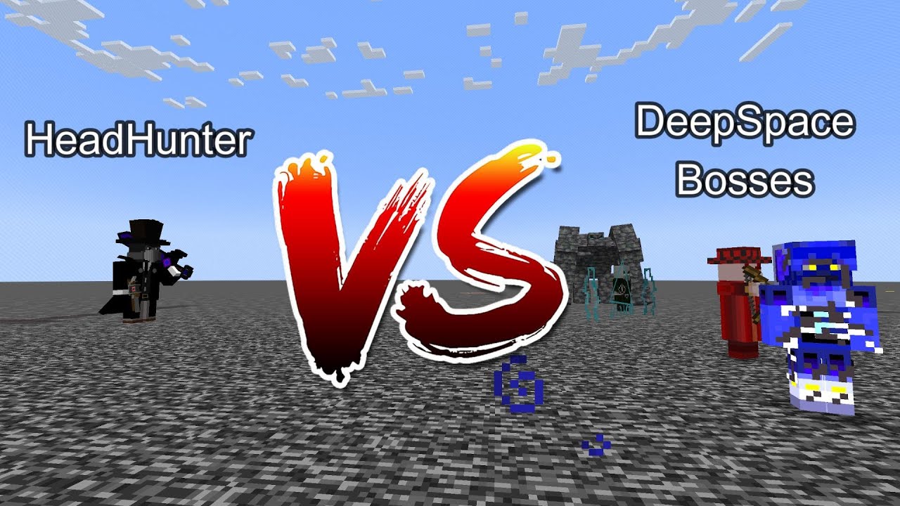 Headhunter vs DeepSpace Bosses Minecraft Mob Battle - YouTube