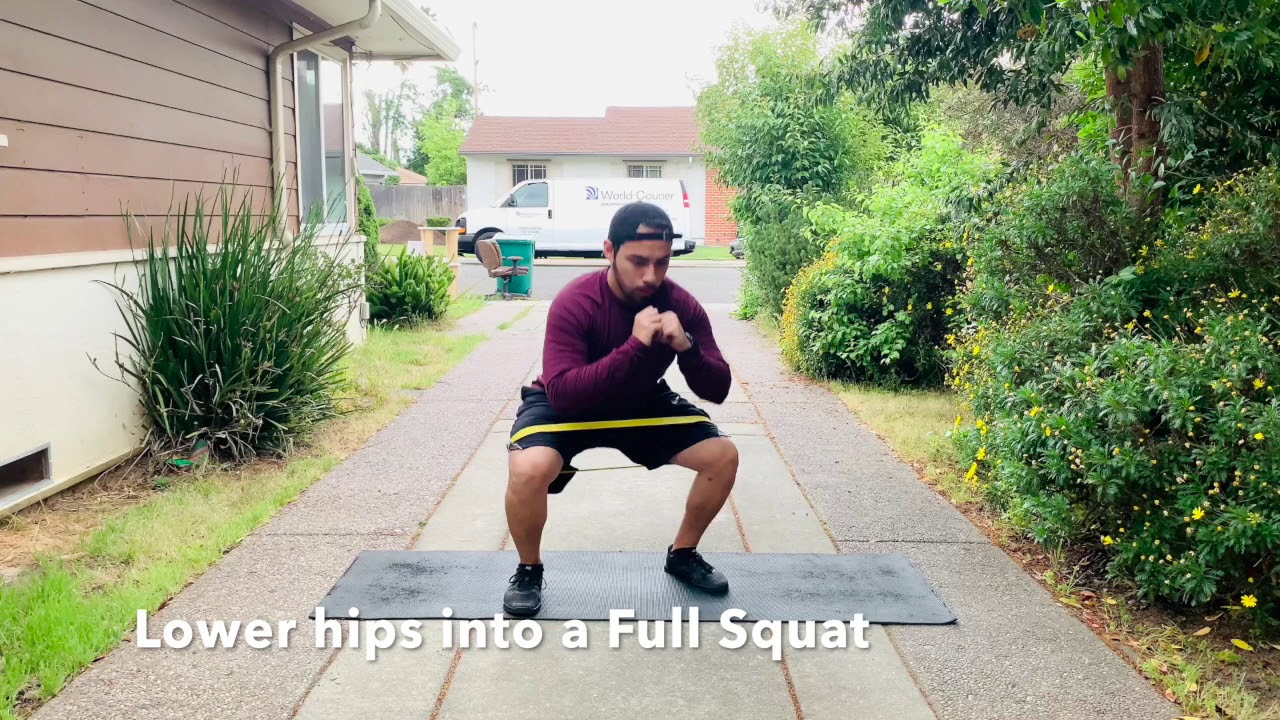 Banded Pulse Squats - YouTube