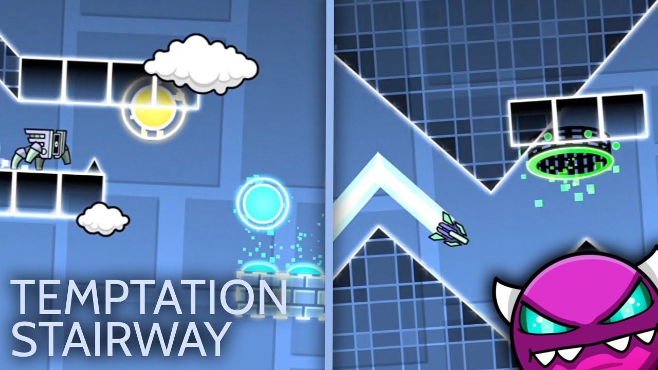 Geometry Dash: "TEMPTATION STAIRWAY" (Medium Demon Layout) - YouTube