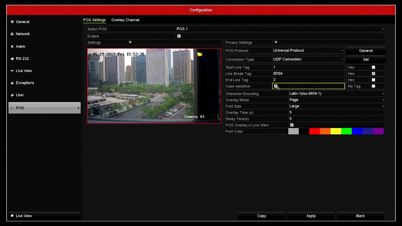 HIKVISION How to Set POS Function on NVR DVR Local GUI with audio 1 ...