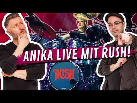 Anika Nilles spielt RUSH 🥁 Erste Live Performance Schlagzeuglehrer Reaktion