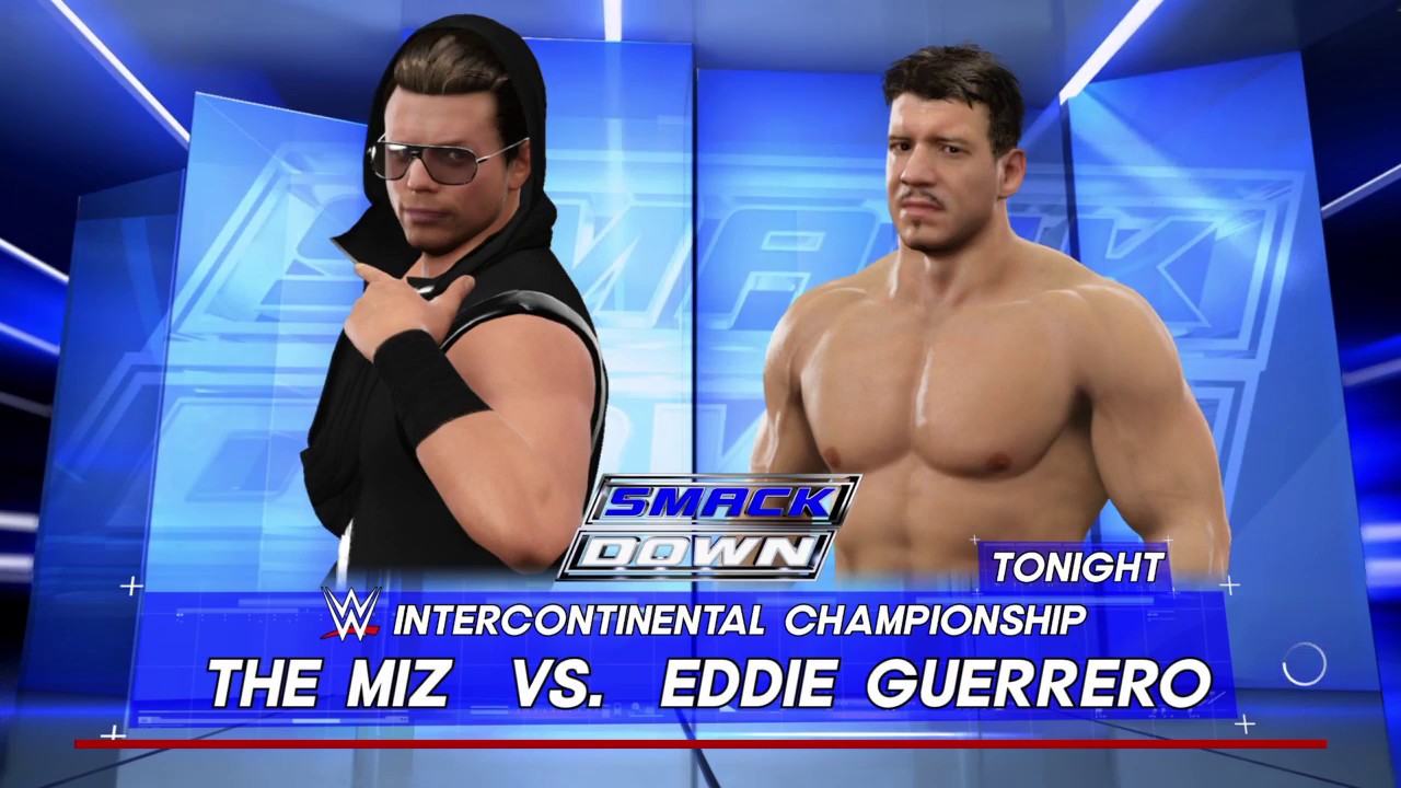 WWE 2K17 Eddie Guerrero VS The Miz 1 VS 1 Steel Cage Match The ...