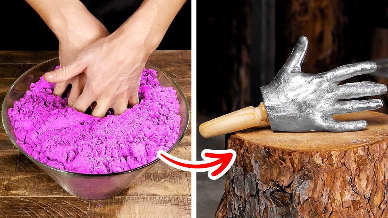 Melt Old Metal Things Into Cool Art Objects And Furniture - YouTube