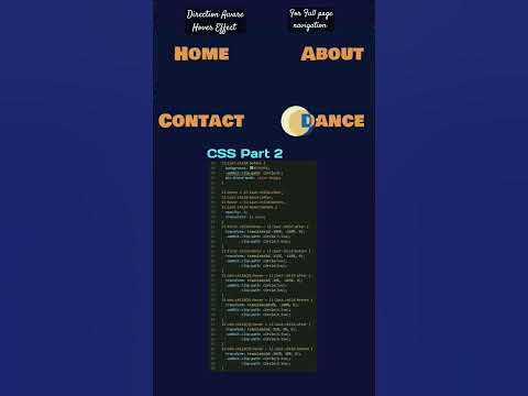 Direction Aware Hover Effect for full page Navigation using HTML and CSS #shorts - YouTube