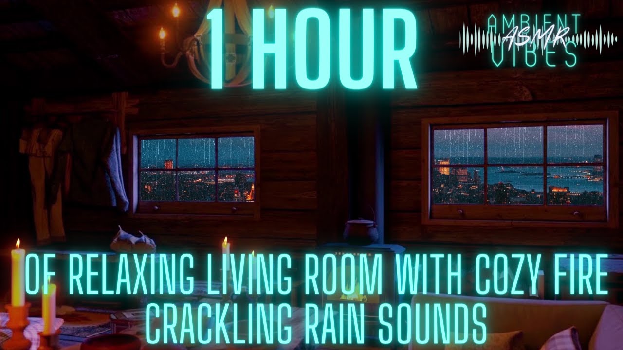 1 Hour Of Thunder/Lightening Rain Storm | Crackling/Rain Sounds | To ...