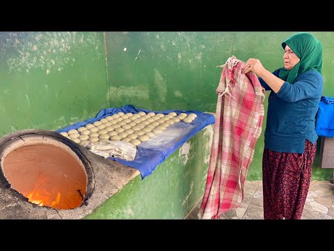 KÖY HAYATI PRATİK SABAH KAHVALTISI ~ EN GÜZEL KÖY TANDIR EKMEK YAPIMI