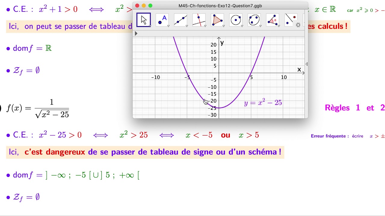 45 Ch fonctions Exercice 12 Question 7 - YouTube