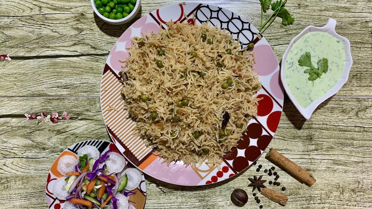 Matar Chawal Recipe | Matar Pulao | Green Peas Rice | Cook with Fakhara ...