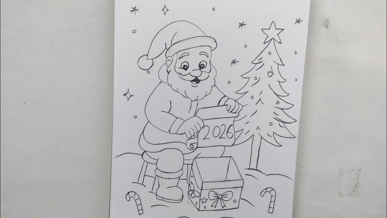 How to draw Santa Claus Step by step|| Santa Claus drawing||Easy way to ...