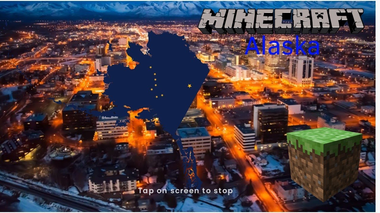 Minecraft : America Alaska state map flag build 40/50 - YouTube