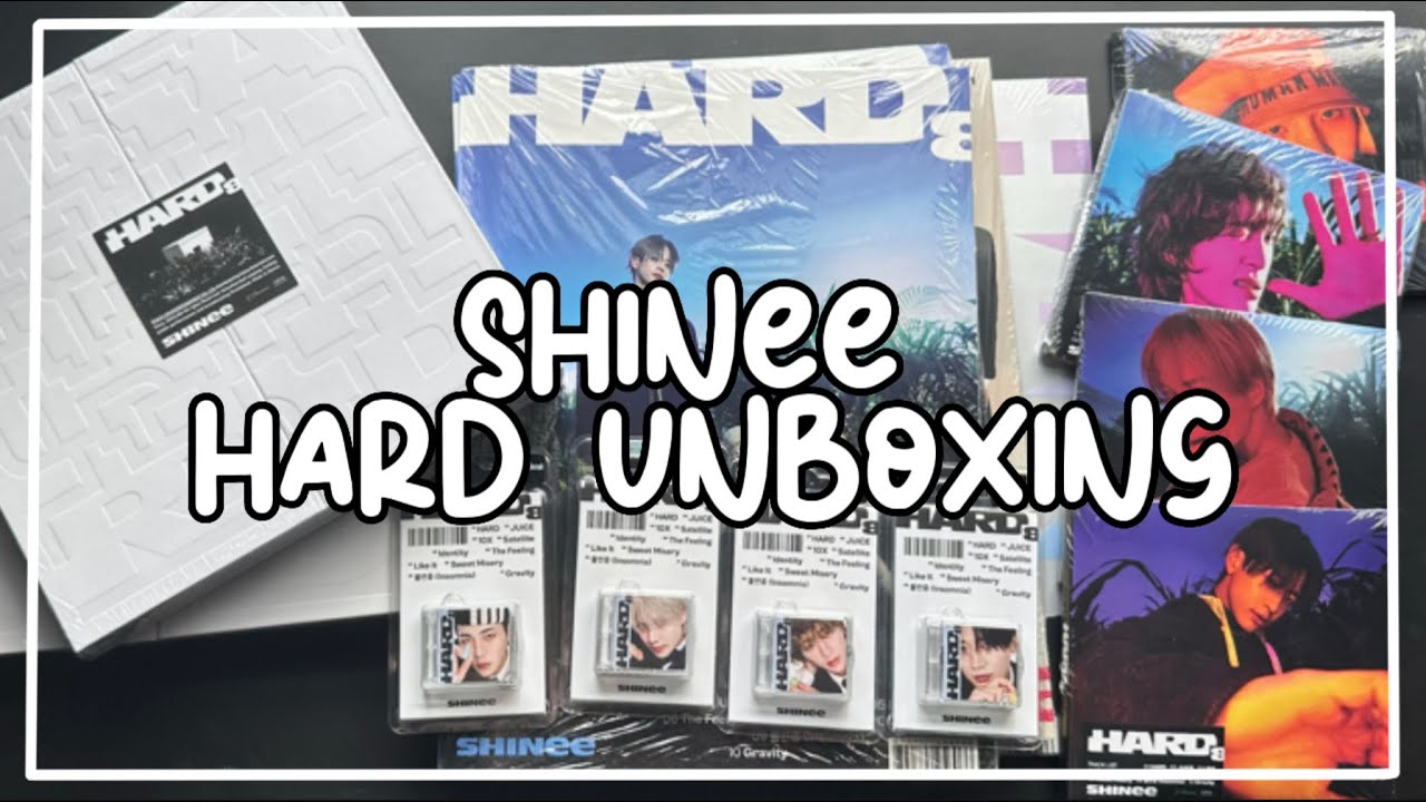 shinee "hard" unboxing ♡ (all versions) - YouTube