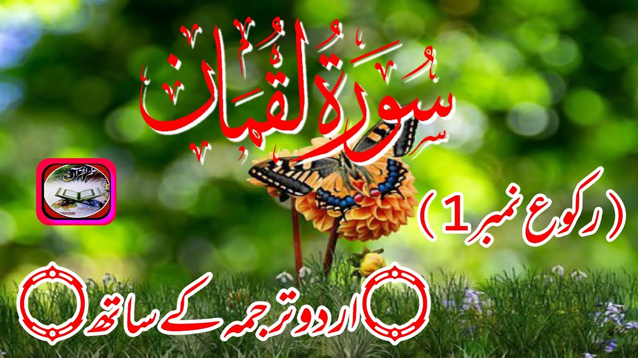 Surah Luqman (سورة لقمان،رکوع نمبر1) With Urdu Translation /By Hafiz Abu Bakr - YouTube