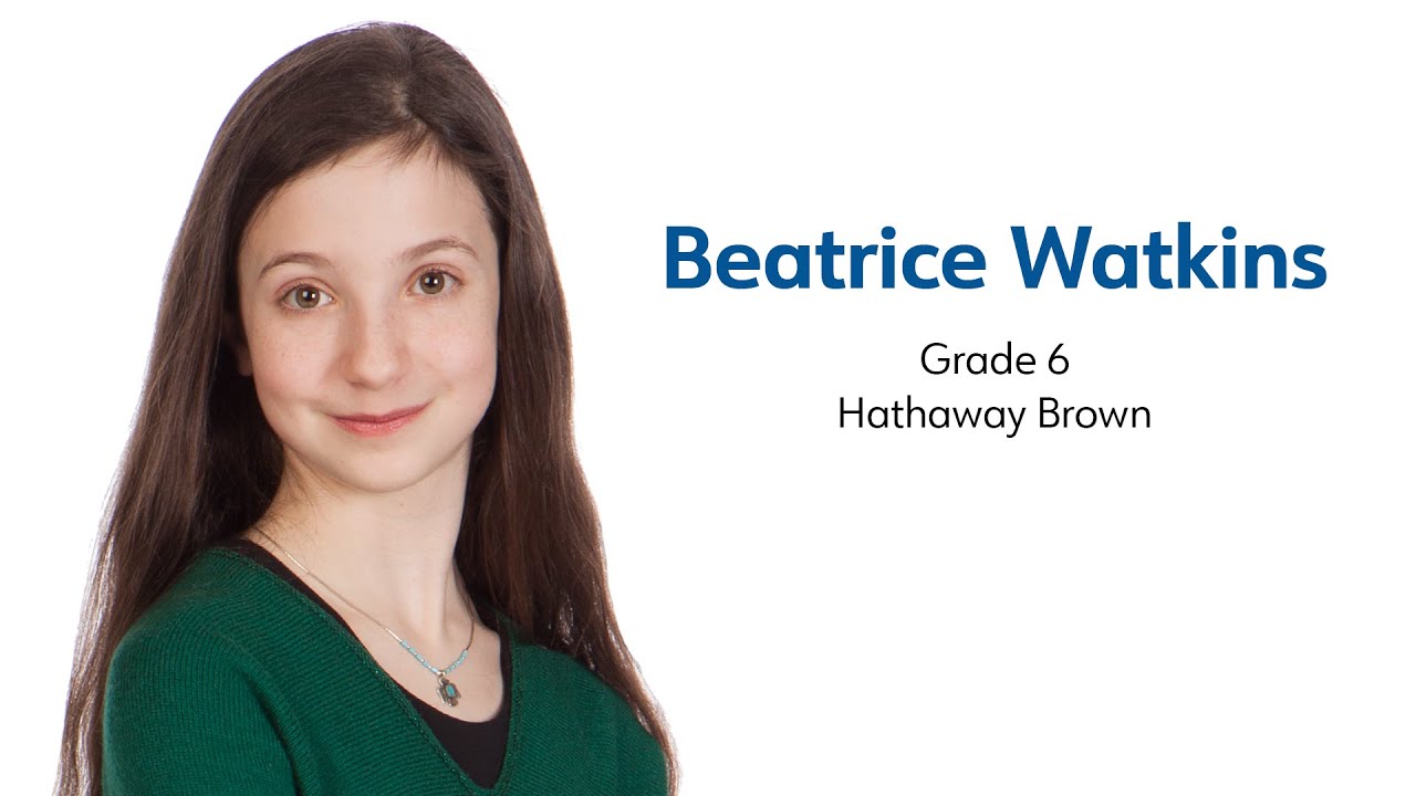 Beatrice Watkins, 2024 Stop the Hate Middle School Poetry Winner - YouTube