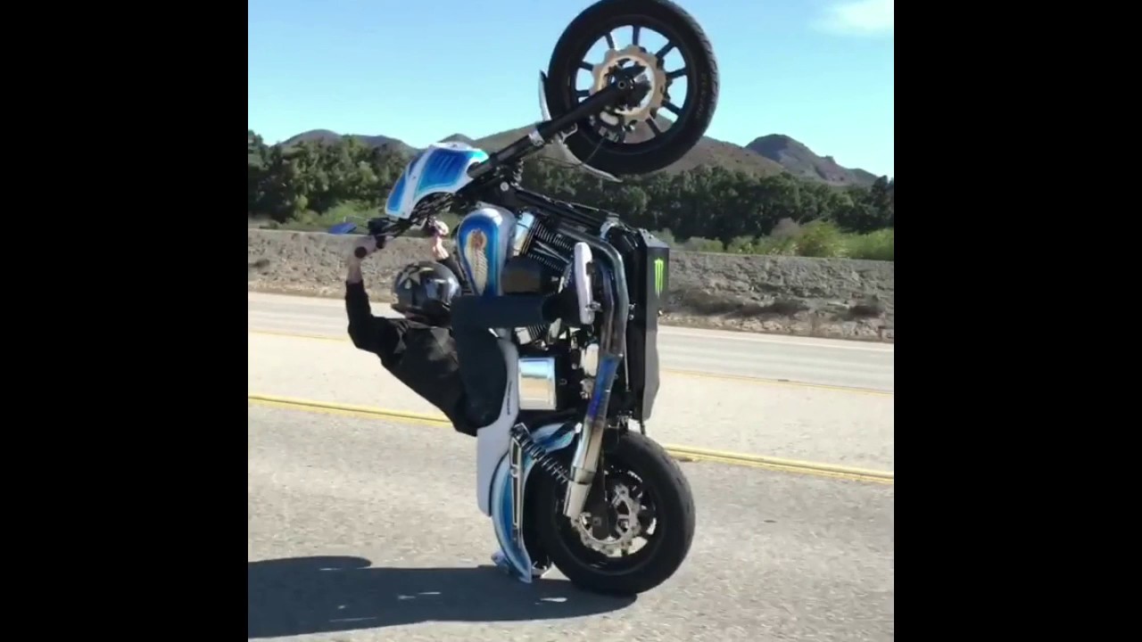 Top Harley crashes, wheelies & burnouts. - YouTube